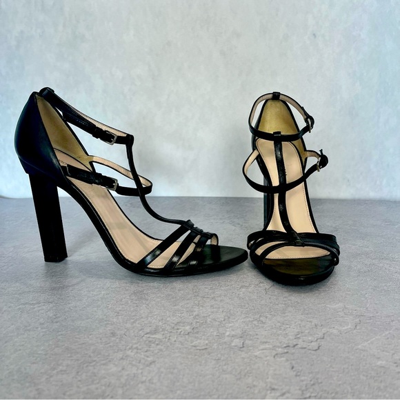 Hugo Boss | Shoes | Hugo Boss Black Strap High Heels Made In Italy ...